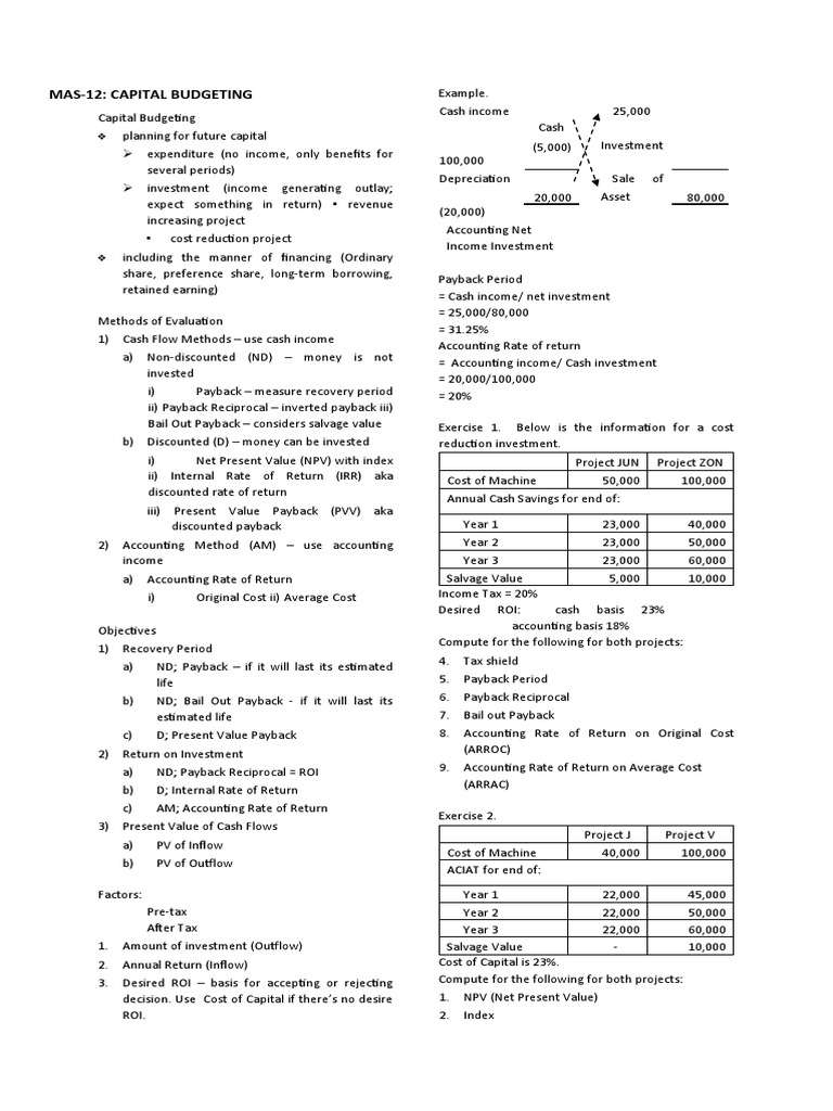12 Capital Budgeting v2 | PDF | Net Present Value | Capital Budgeting
