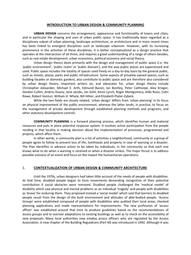 Introduction To Urban Design | PDF | Urban Design