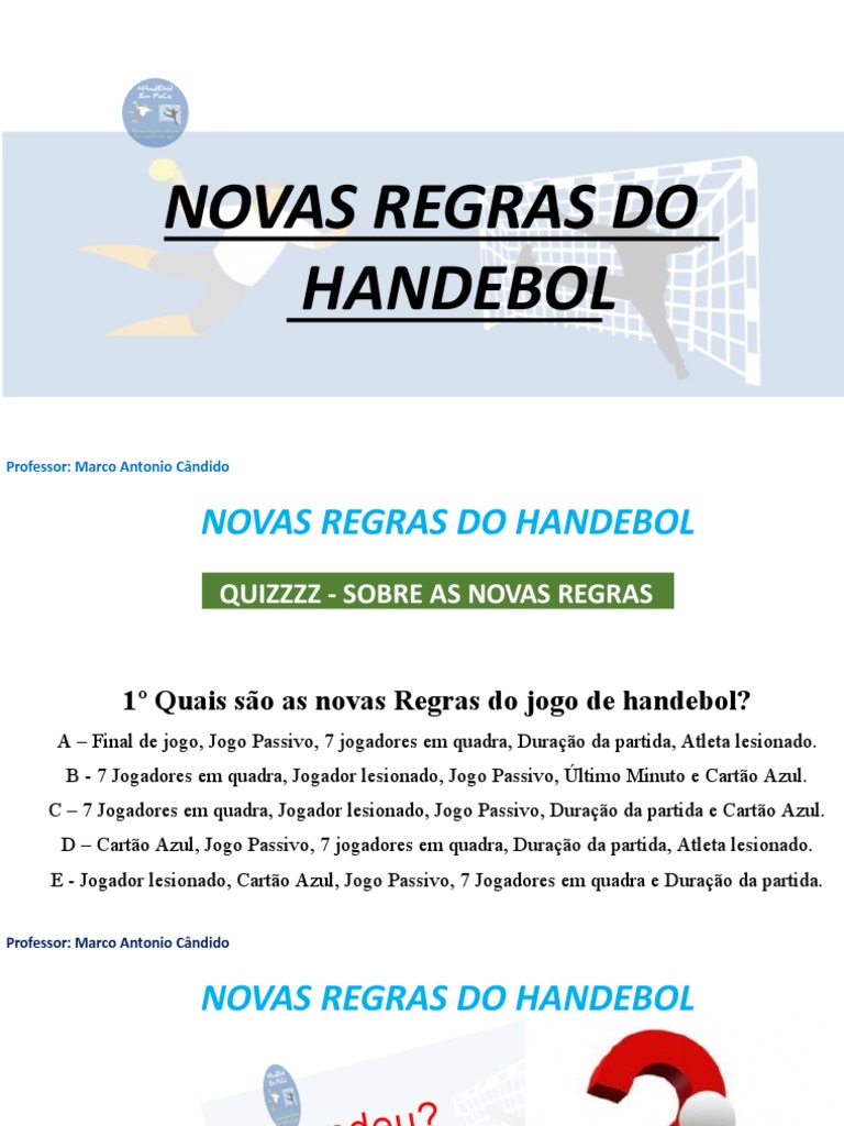 Novas Regras do Handebol 2025 | PDF | Jogos com bola | Jogos competitivos