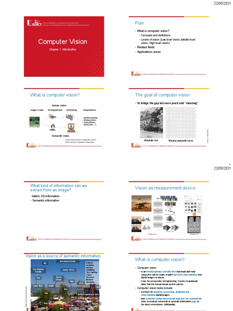 Computer Vision: Chapter 1: Introduction | PDF | Computer Vision | Cognition