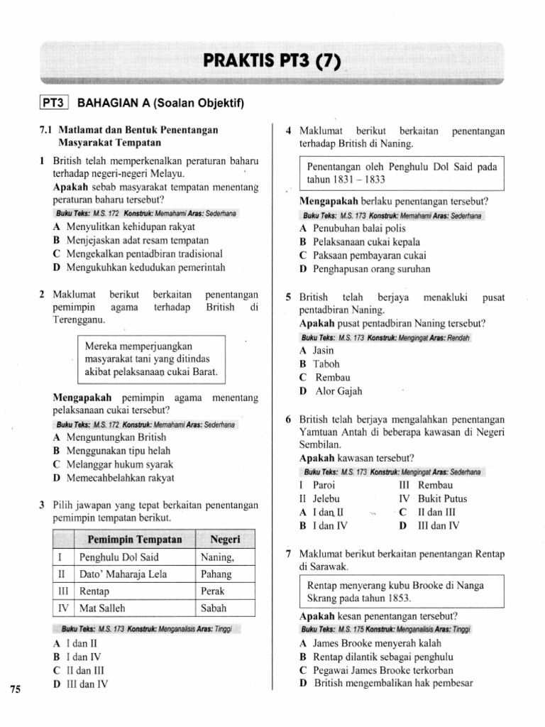 Ulangkaji Sejarah Bab 7 (Set 2) | PDF