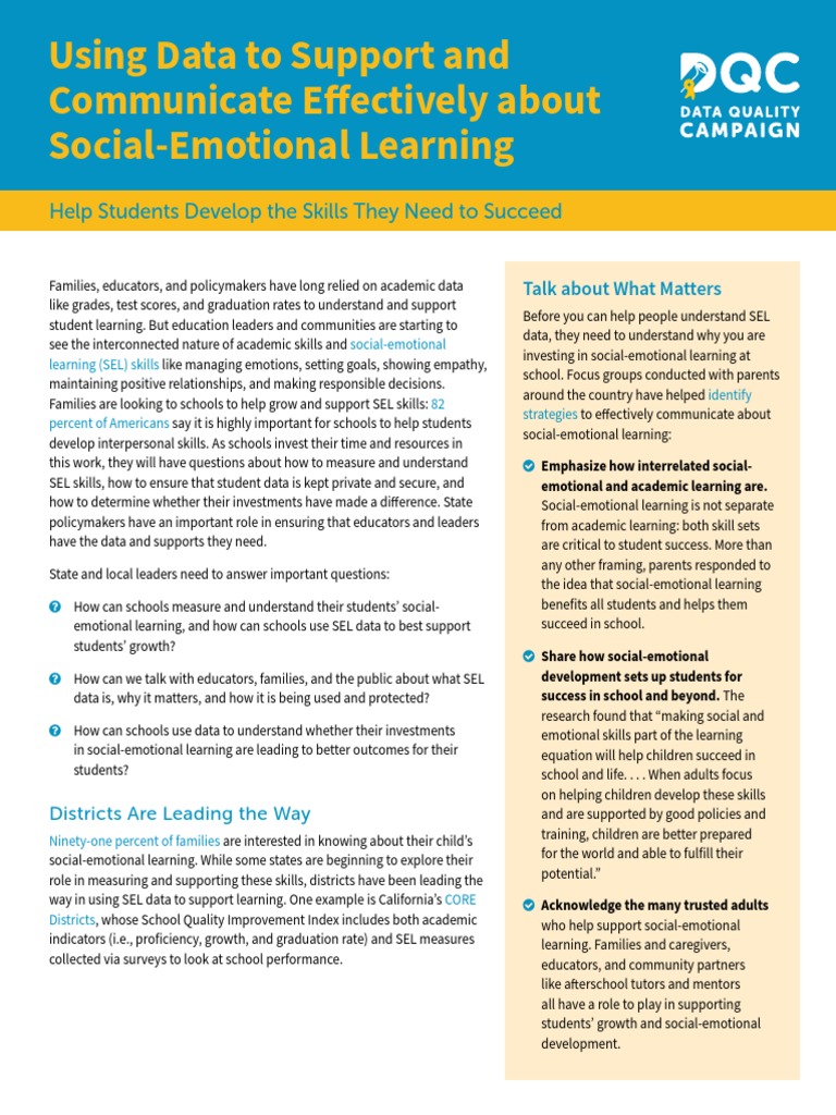Using Data To Support and Communicate Effectively About Social ...