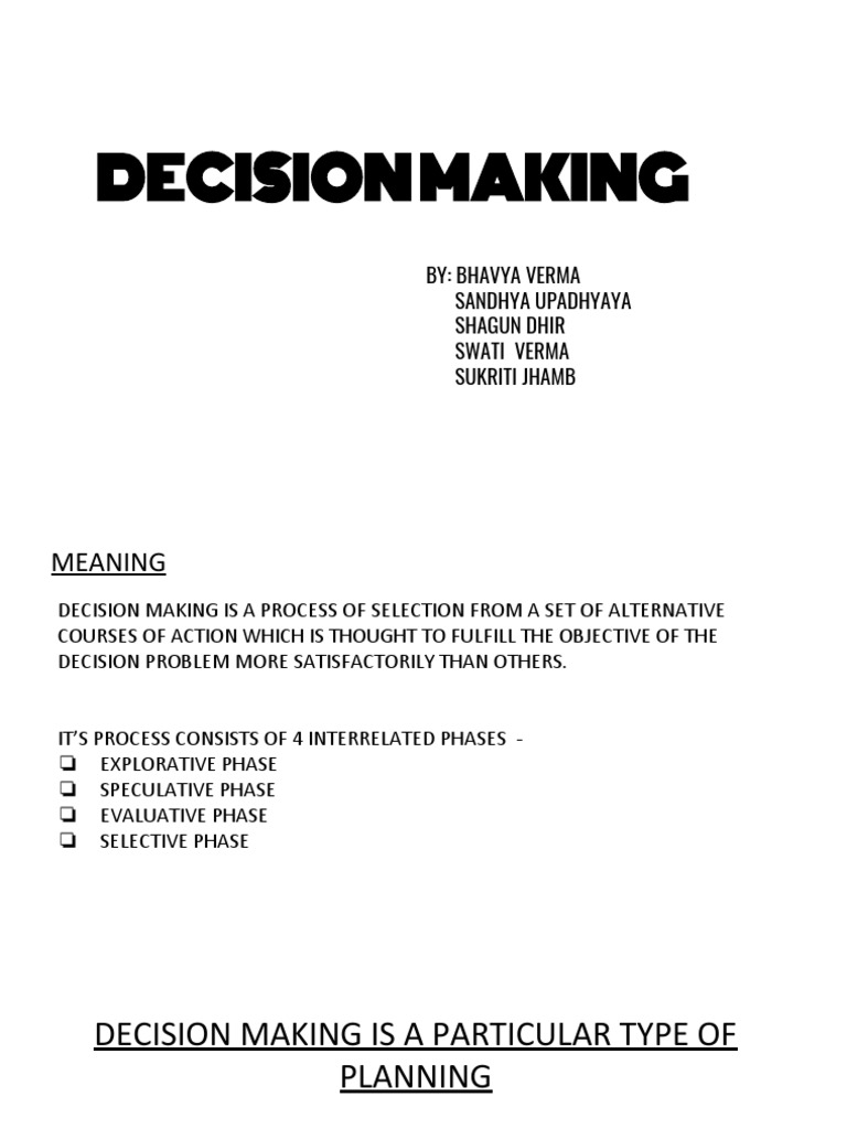 Group Decision Making Guide | PDF | Decision Making | Group Decision Making