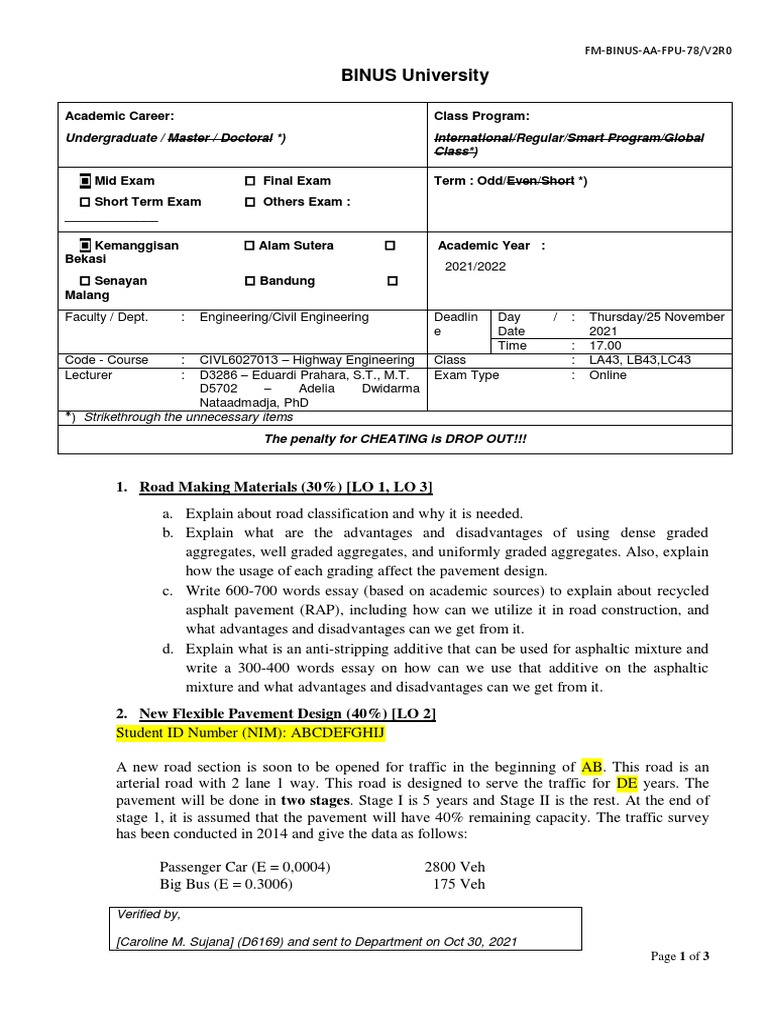 BINUS University: Undergraduate / Master / Doctoral ) International ...