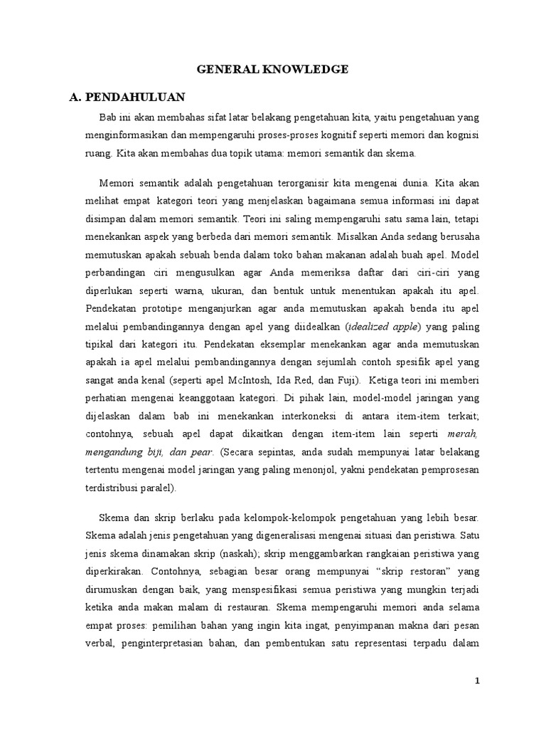 Makalah General Knowledge | PDF