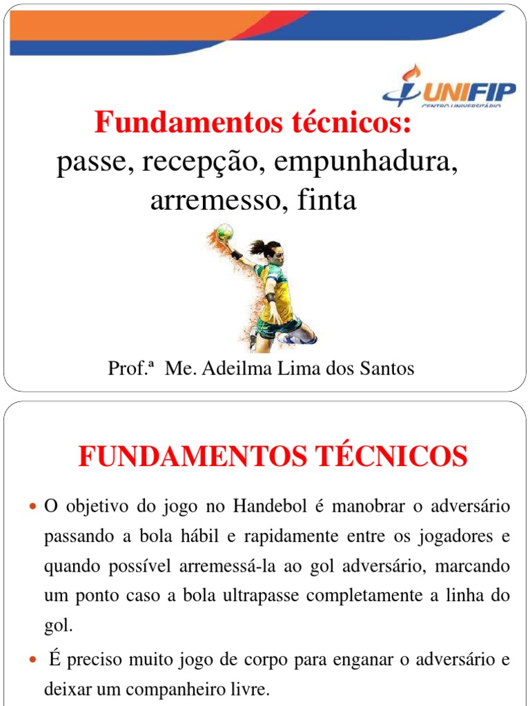 Fundamentos técnicos do handebol | PDF