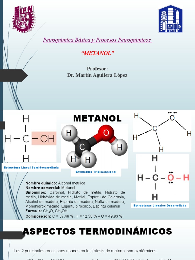 METANOL | PDF | Gas natural | Dióxido de carbono