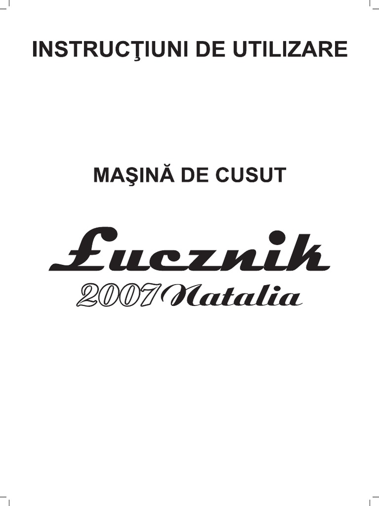 Lucznik 2007 Natalia Sewing Machine | PDF