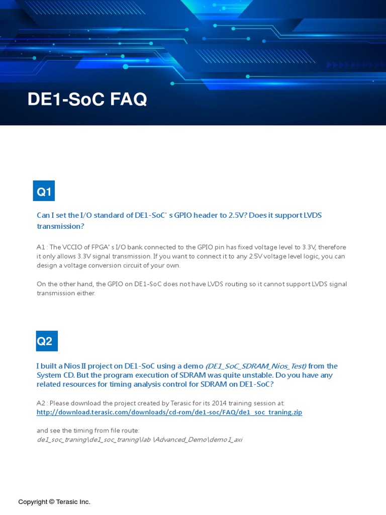 De1-Soc Faq: De1 - Soc - Traning/de1 - Soc - Traning/lab /advanced - Demo/demo1 - Axi | PDF ...