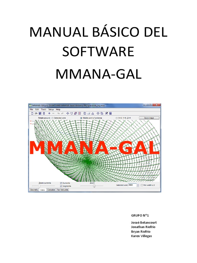 Manual Básico Del Software Mmana | PDF | Antena (Radio) | Ingenieria Eléctrica
