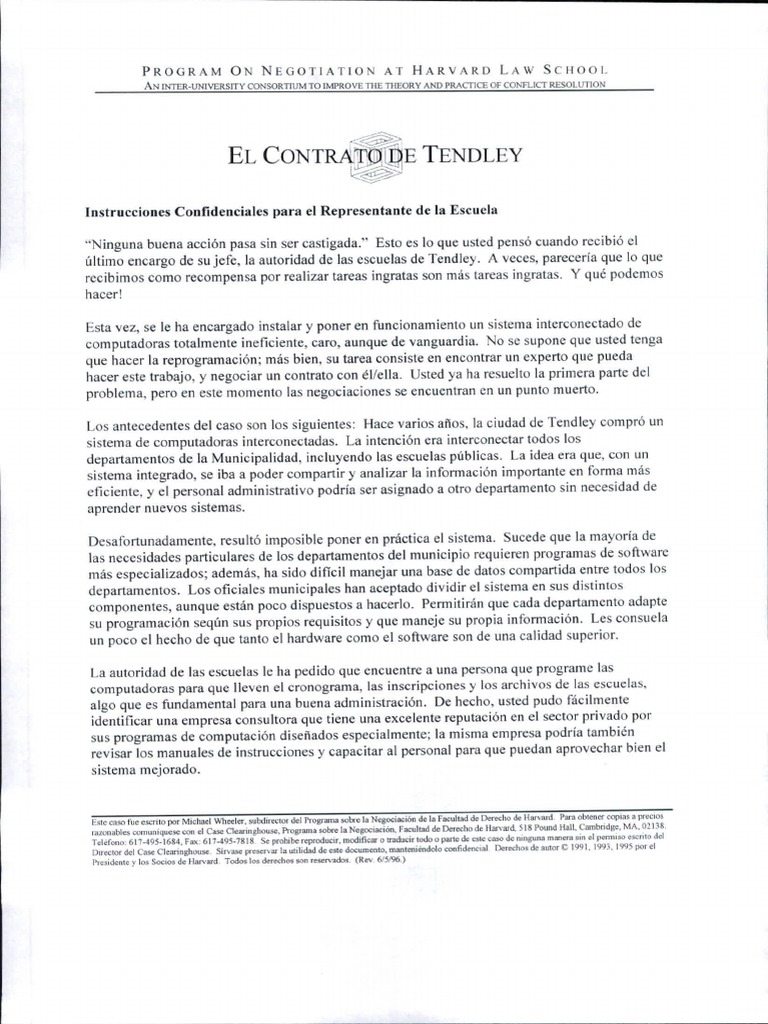 Contrato de Tendley - HLS | PDF | Presupuesto | Software