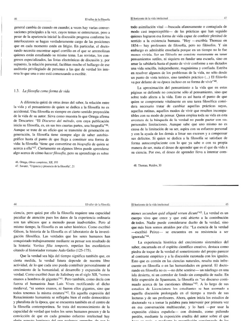 El Taller de La Filosofía - Jaime Nubiola | PDF