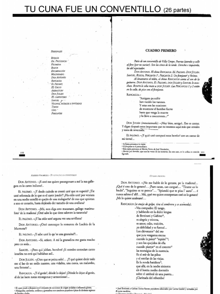 Tu Cuna Fue Un Conventillo. | PDF