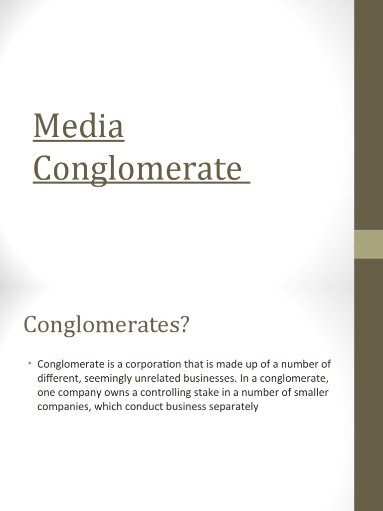 Media Conglomerates | PDF | The Walt Disney Company | Mass Media