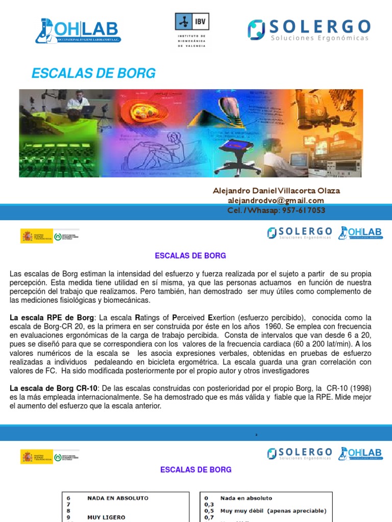 Las escalas de Borg: una herramienta útil para medir la percepción ...