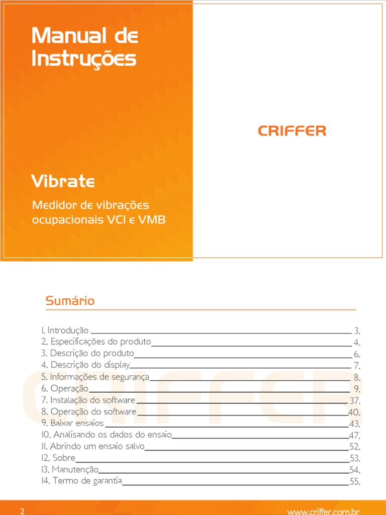 Manual de Instrucoes Vibrate | PDF | Tempo | Acelerômetro