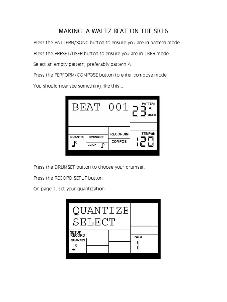 Making A Waltz Beat On The Sr16 | PDF