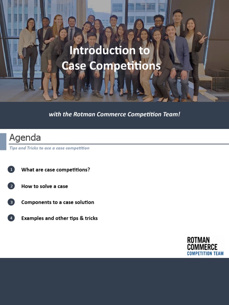 Introduction To Case Competitions: With The Rotman Commerce Competition ...