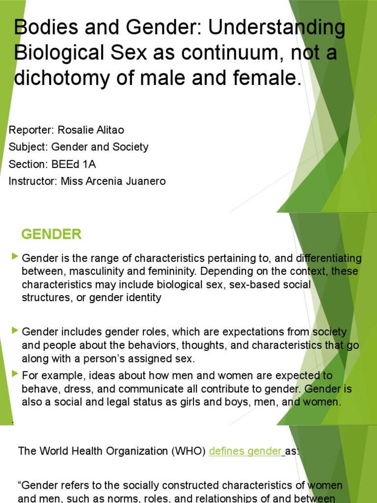 Bodies and Gender: Understanding Biological Sex As Continuum, Not A ...
