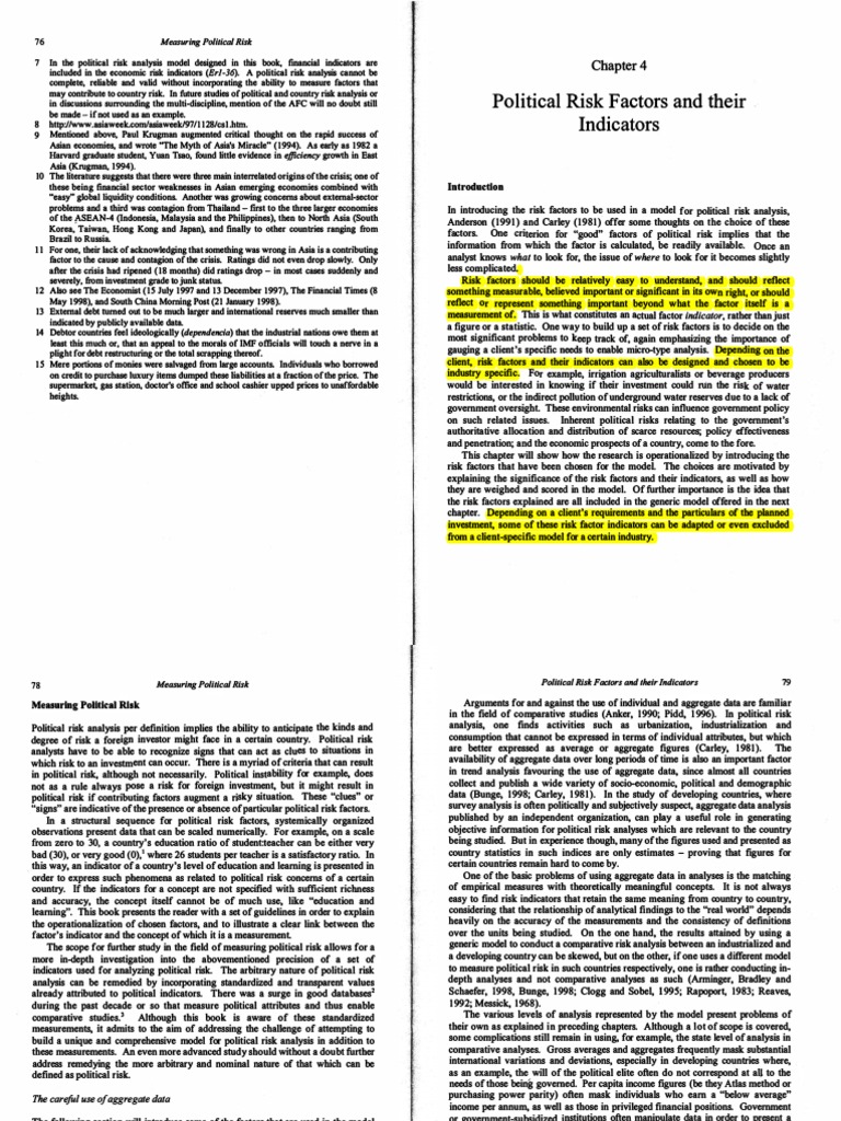 Political Risk Factors and Their | Download Free PDF | Risk | Data Analysis