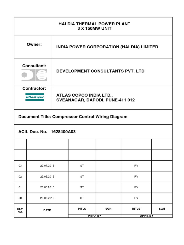 ATLAS COPCO Compressor-Control Wiring Diagram-Rev03 | PDF