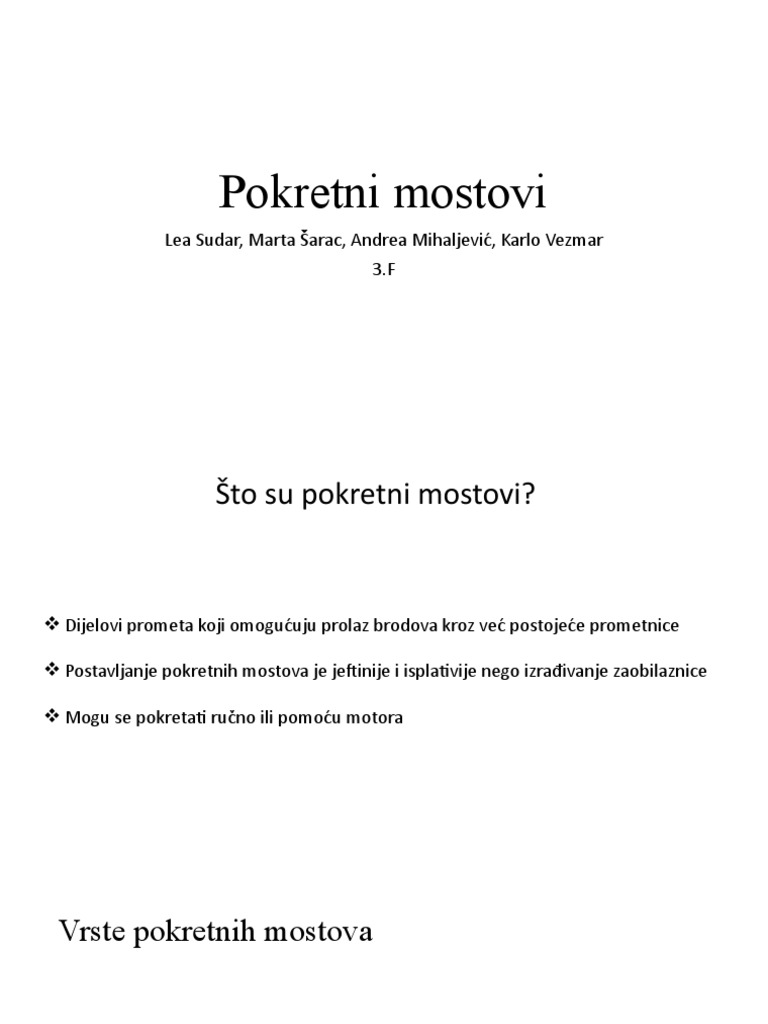 Pokretni Mostovi | PDF