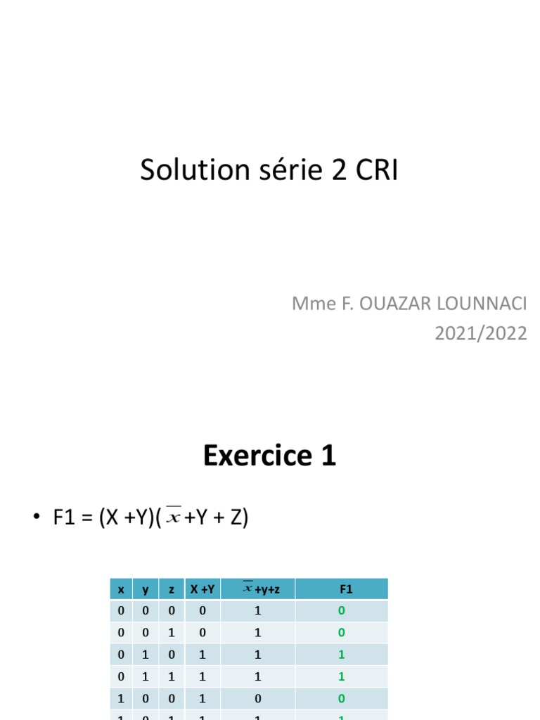 STM Td+Solution | Descargar gratis PDF | Logique mathématique | Logique