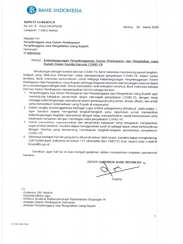 Surat BI 223 | PDF