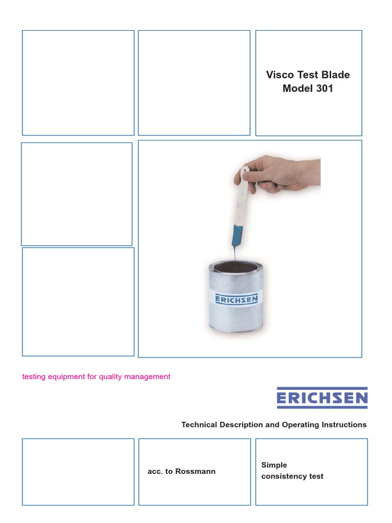 Visco Test Blade Model 301: Testing Equipment For Quality Management ...