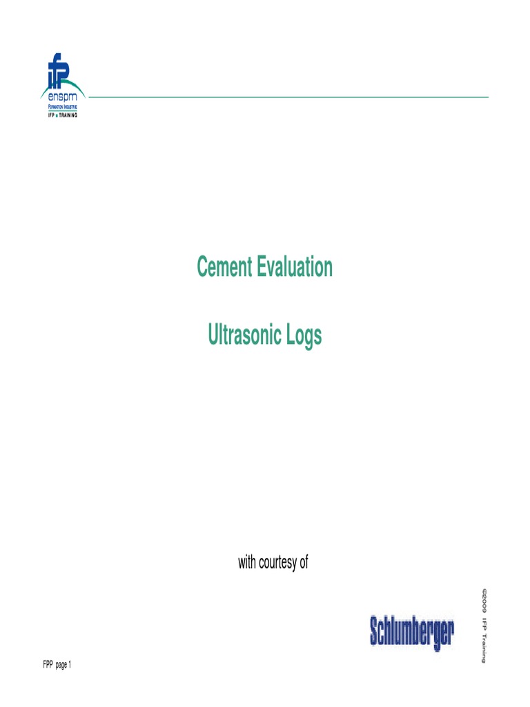 Ultrasonic Logs | PDF | Ultrasound | Casing (Borehole)