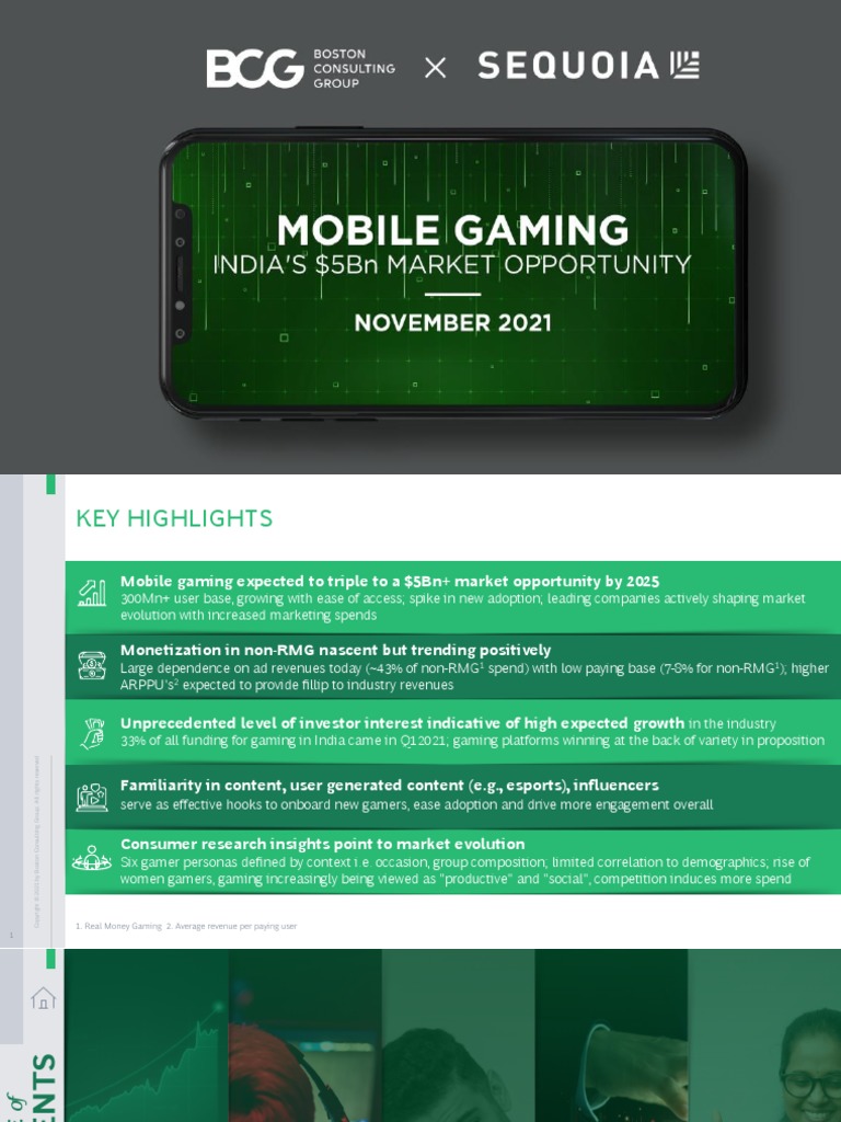 BCG Sequoia Mobile Gaming Report 2021 11 11 | Download Free PDF | Mobile App | Mobile Game