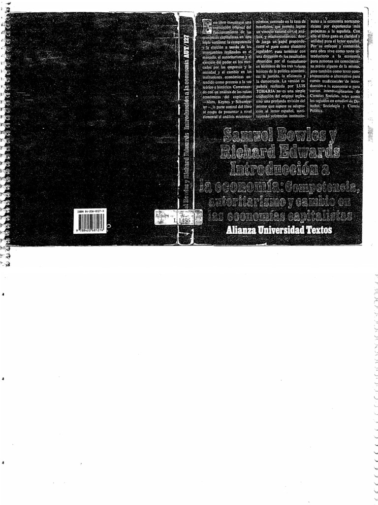 Introduccion A La Economia Competencia, Autoritarismo y Cambio en Las ...