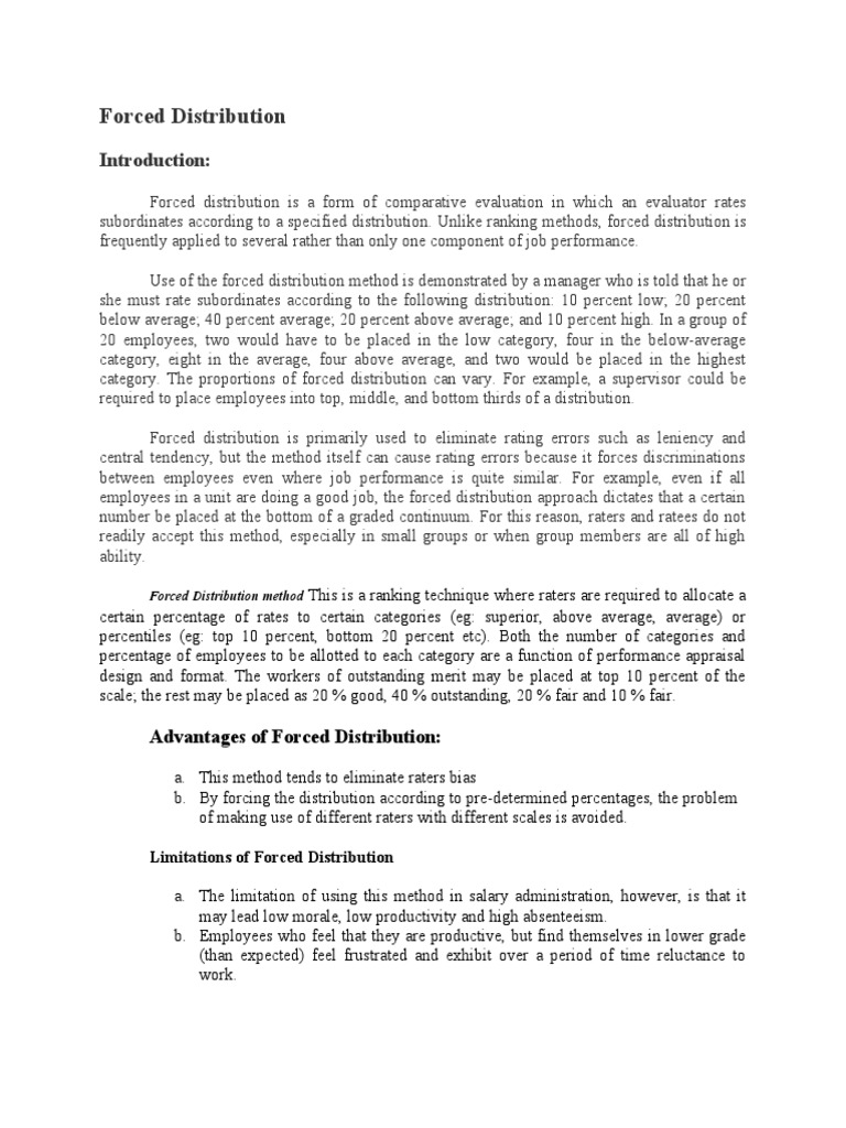 Forced Distribution | PDF | Psychology | Psychological Concepts