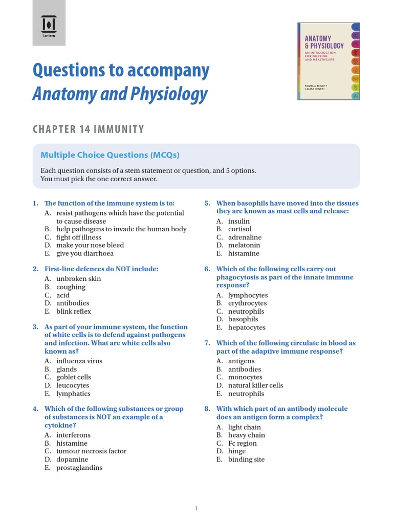 Immunity MCQs and Answers Guide | PDF | Immune System | Antibody