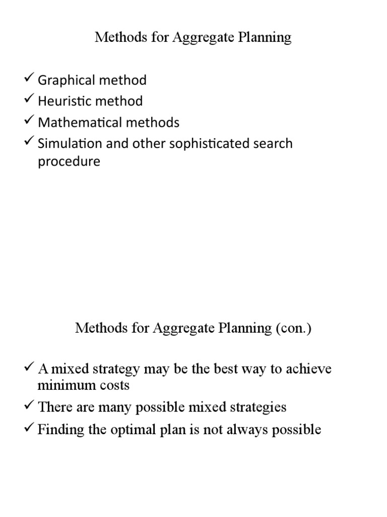 Agregate Planning Methods - 2 (Con.) | PDF | Mathematical Optimization | Forecasting