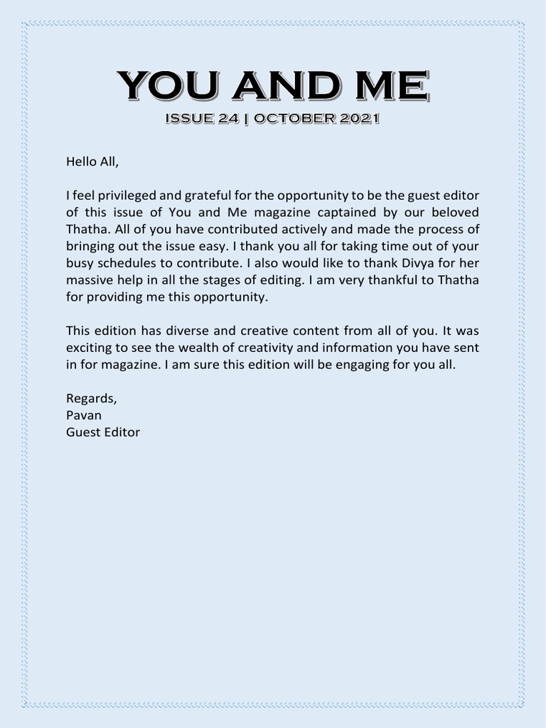 You and Me Issue 24 | PDF | Vedas