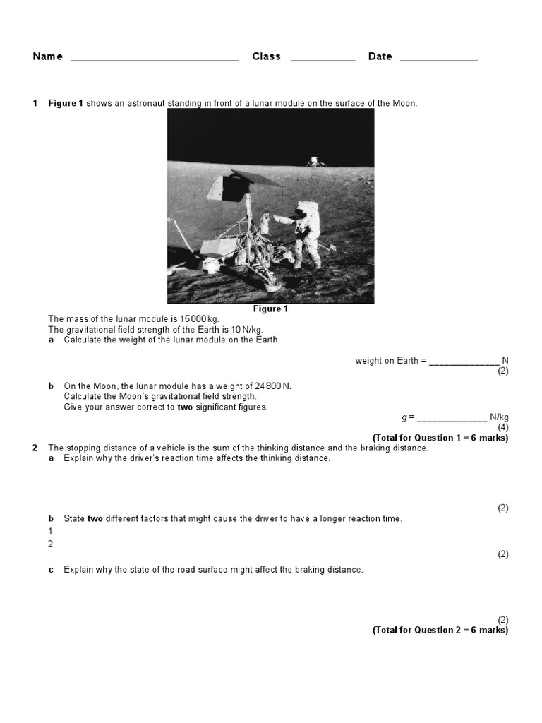 Physics Exam: Forces and Motion Calculations | PDF | Acceleration ...