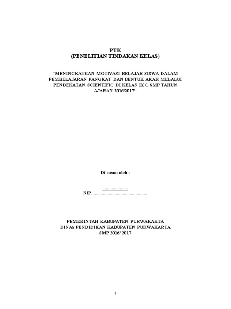 Contoh PTK SMP | PDF