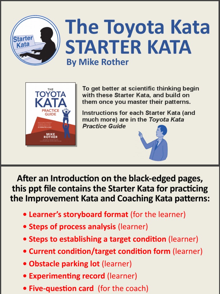 Master Scientific Thinking with Toyota Kata Starter Kata | PDF | Kata ...