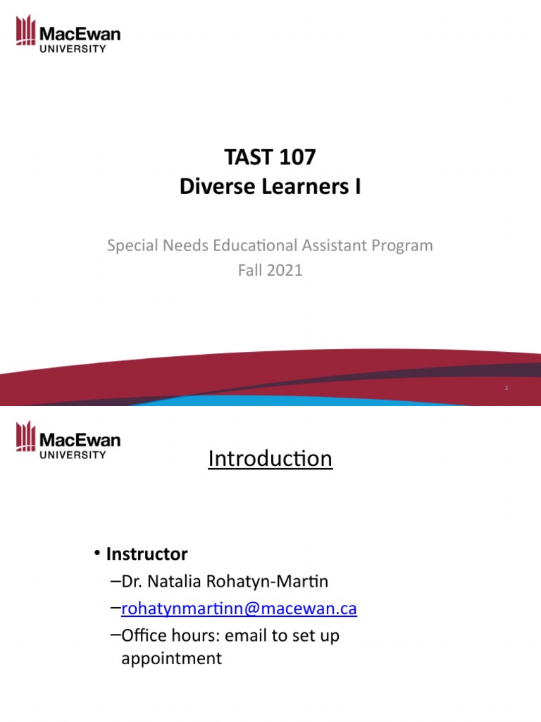 Diverse Learners Course Overview | PDF | Inclusion (Education) | Disability