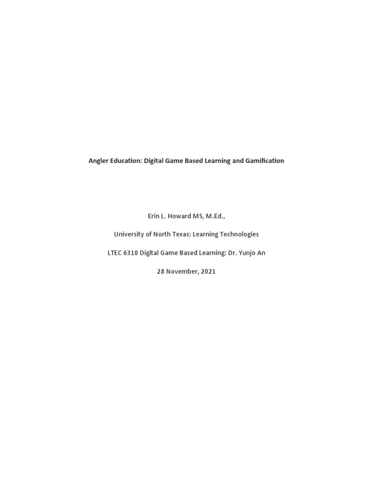 Angler Education Digital Game Based Learning and Gamification | PDF ...