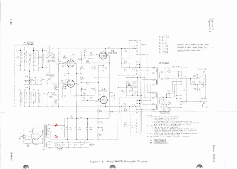HP - 200CD - Oscillator - Manual - For SNs GTE 605-00000 - Schematic ...