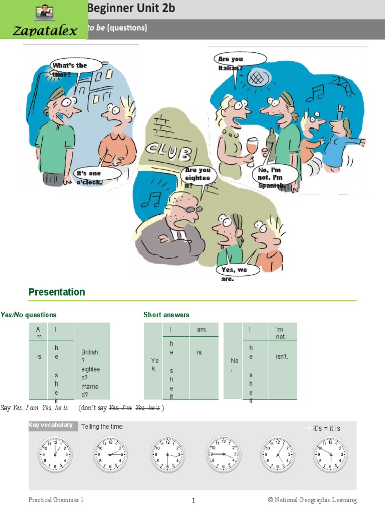 Zapatalex - Beginner Unit 2b (1) 333333333333 | PDF | Humanities Education | Applied Linguistics