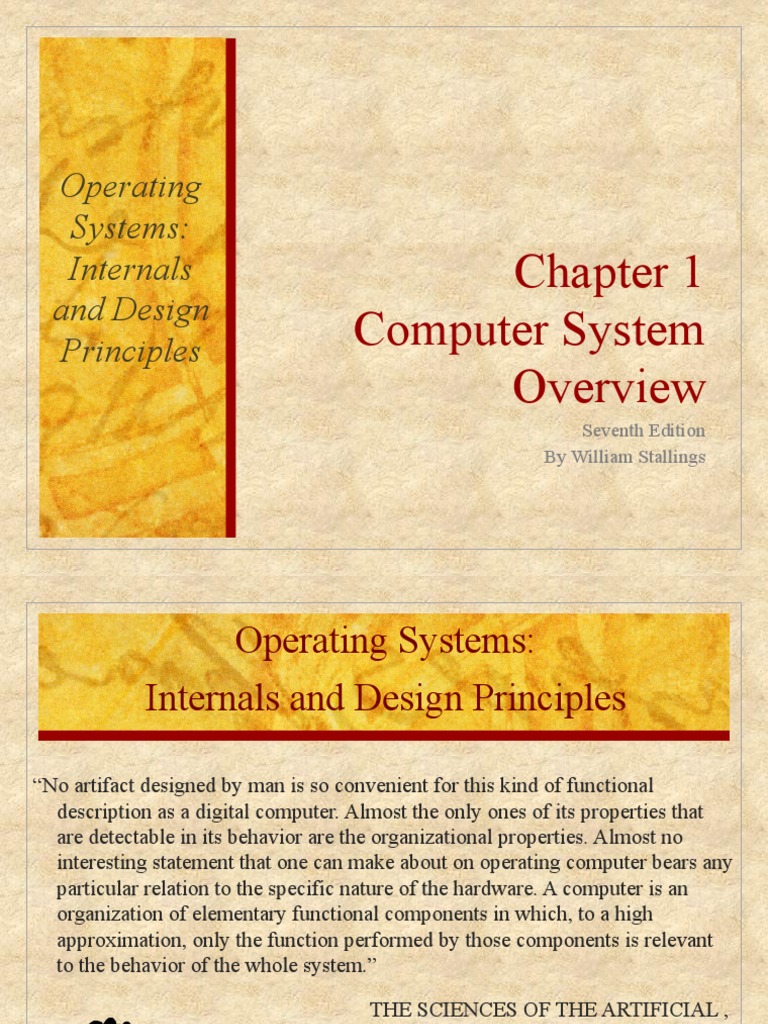 Computer System: Operating Systems: Internals and Design Principles ...