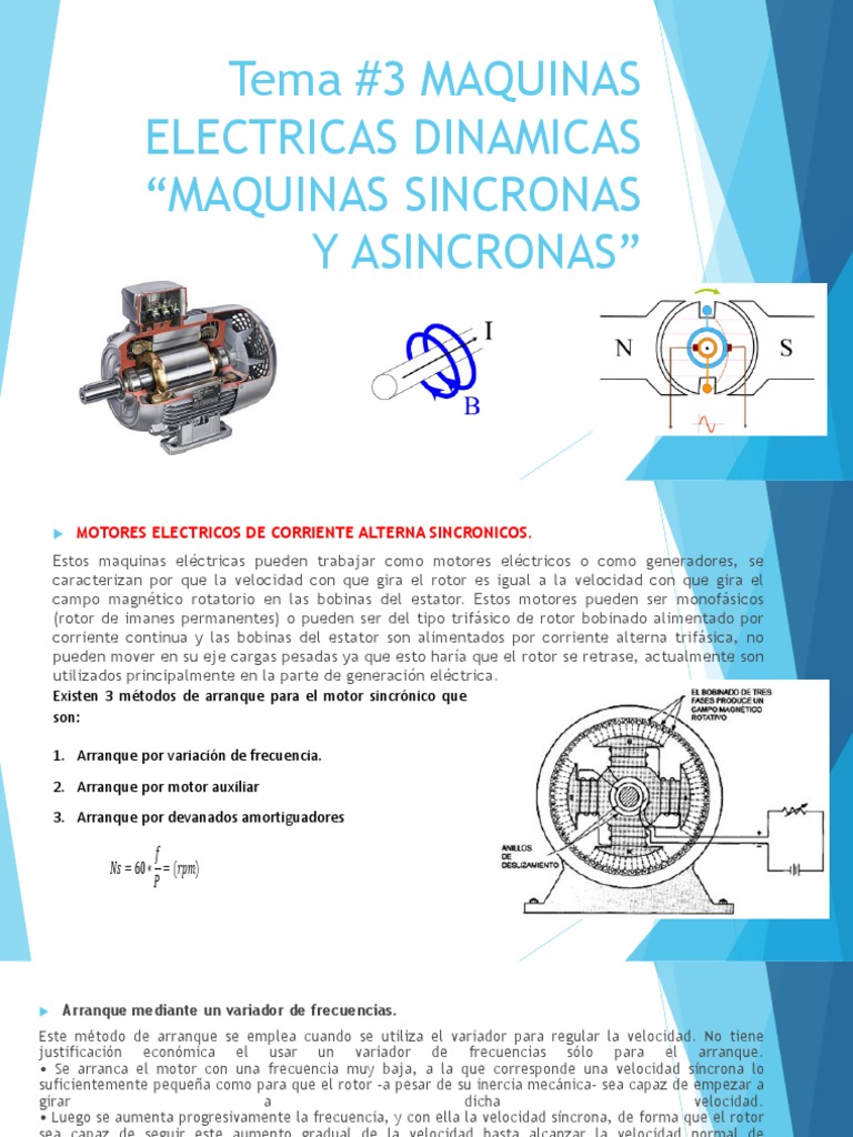 Motores Trifasicos, Motores Sincronos, Motores Universales | PDF | Motor eléctrico | Corriente ...