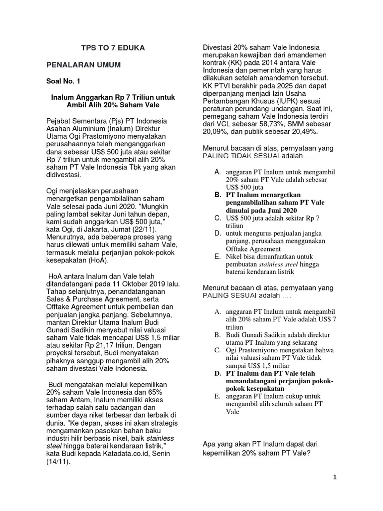 Eduka To 7 TPS & TKA | PDF