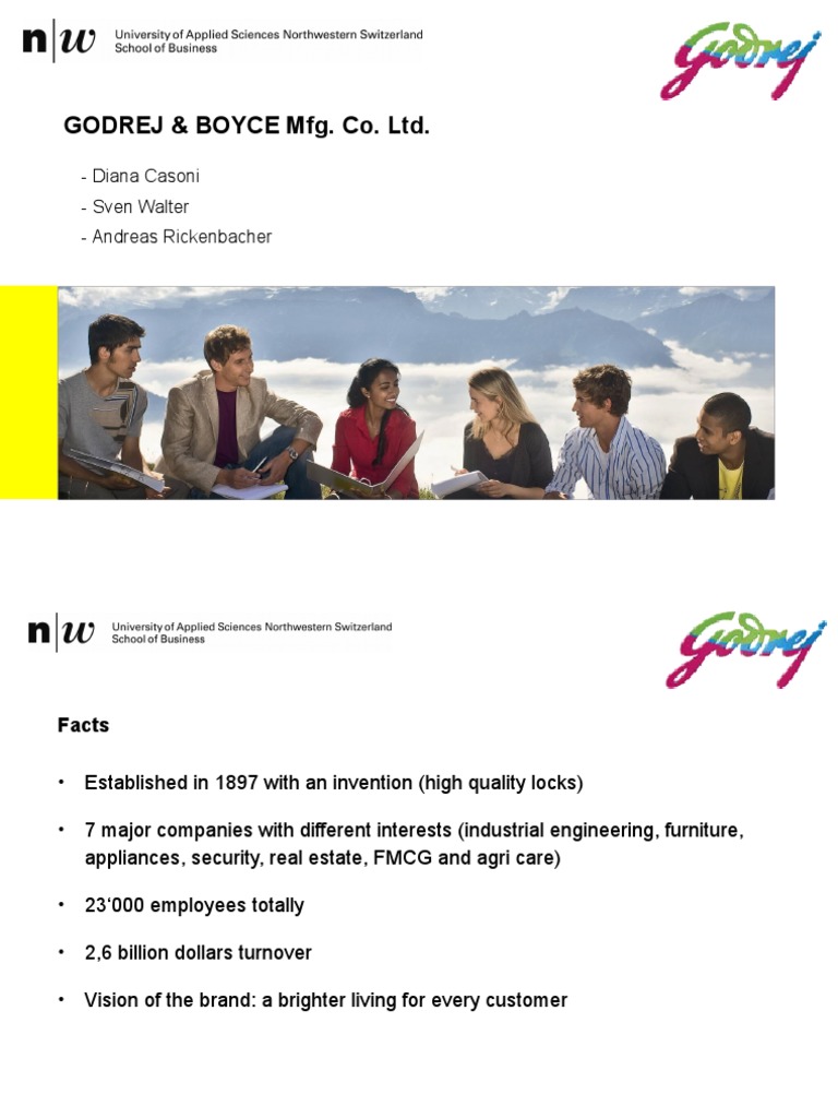 Godrej & Boyce Mfg. Co. LTD.: - Diana Casoni - Sven Walter - Andreas ...