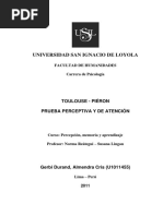 Test de Toulouse Pierón | PDF | Salud y bienestar | Medicina
