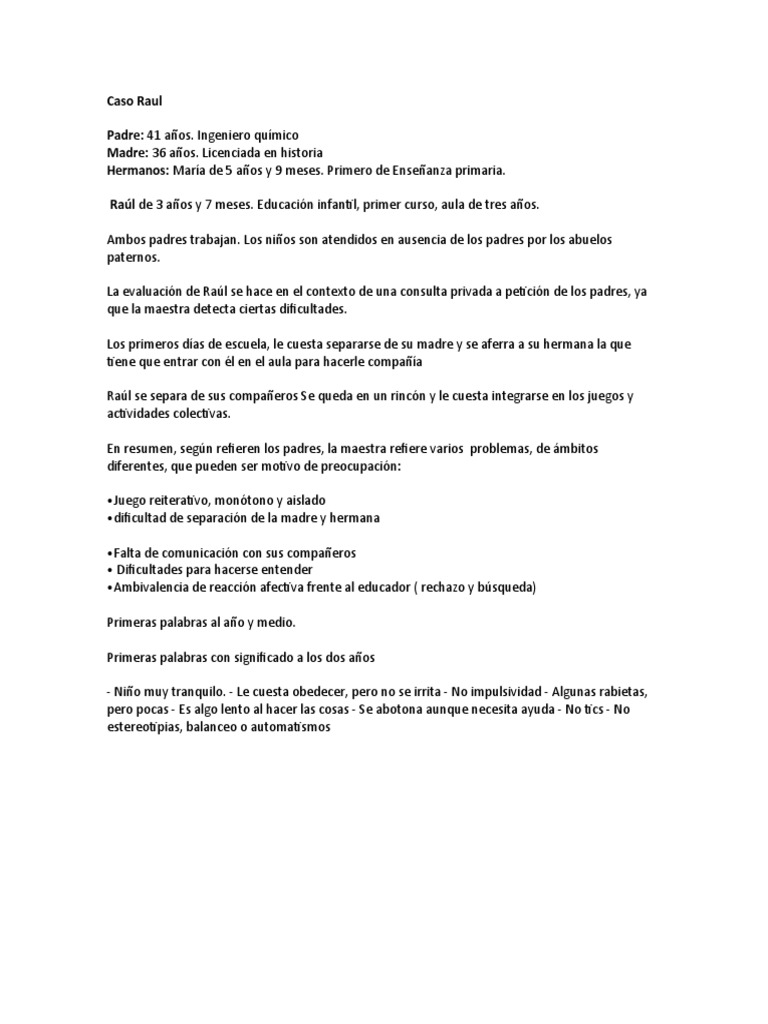 Caso Raul | PDF