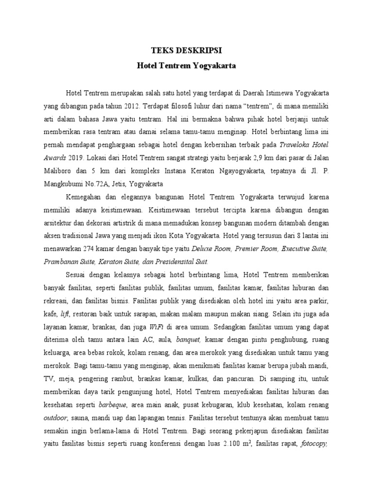 Teks Deskripsi | PDF